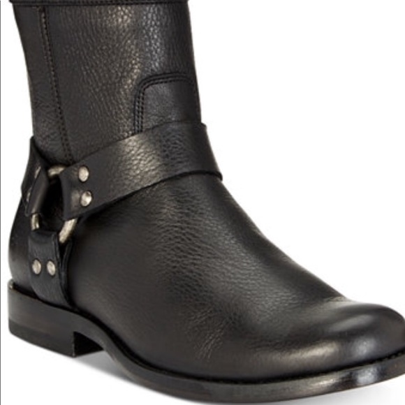 Frye | Shoes | Frye Black Phillips Short Harness Motorcycle Boot | Poshmark